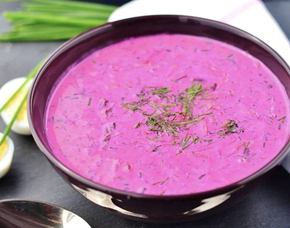 Pink Beet & Yogurt Soup - GreatEasyRecipe