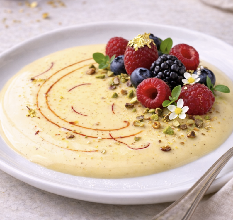 Saffron & White Chocolate Sabayon - GreatEasyRecipe
