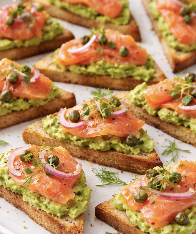 Lox & Avocado Toast Points - GreatEasyRecipe